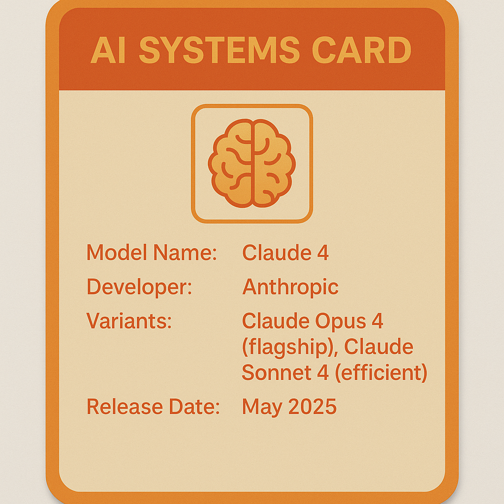 AI System Cards – Anthropic’s example – Lawgorithm